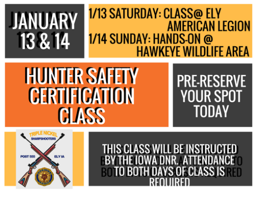 Hunter Safety Certification Class at the Ely Legion | American Legion ...